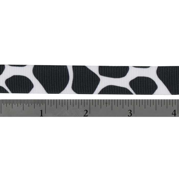 Black & White 5/8" Giraffe Print Grosgrain Ribbon | Hobby Lobby | 149039